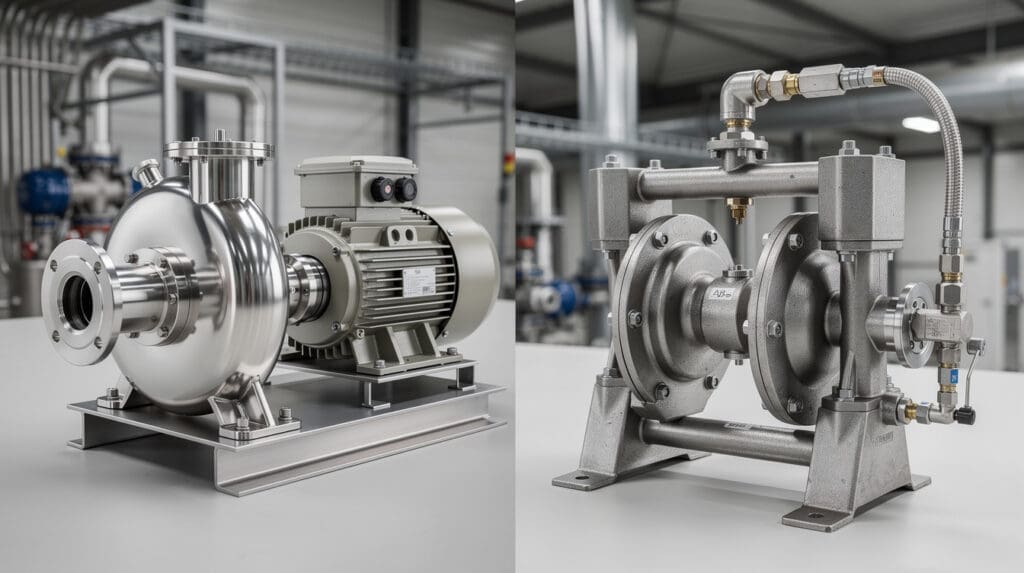 SS Centrifugal vs AODD Pumps: Engineer's Sizing Guide